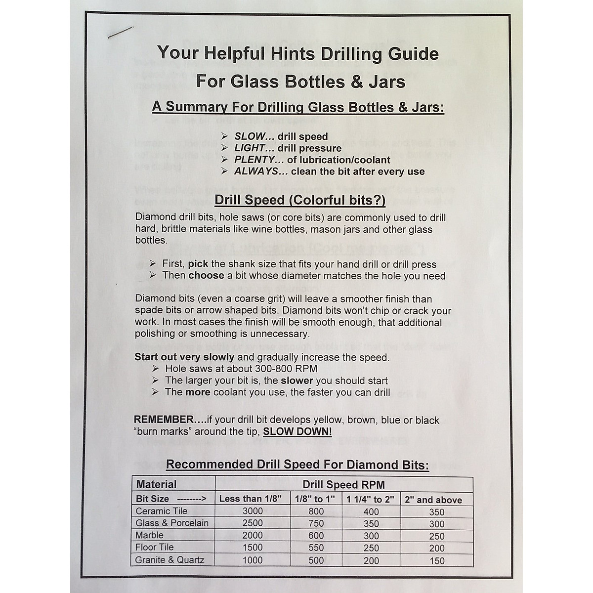 DrillGlass 3/8" Diamond Core Drill Bits (3 Pack) 1 for Drilling Cutting Holes in Glass, Tile Ceramics, Porcelain and Stone ! Fits Your Drill or Drill Press (38DHS-3)