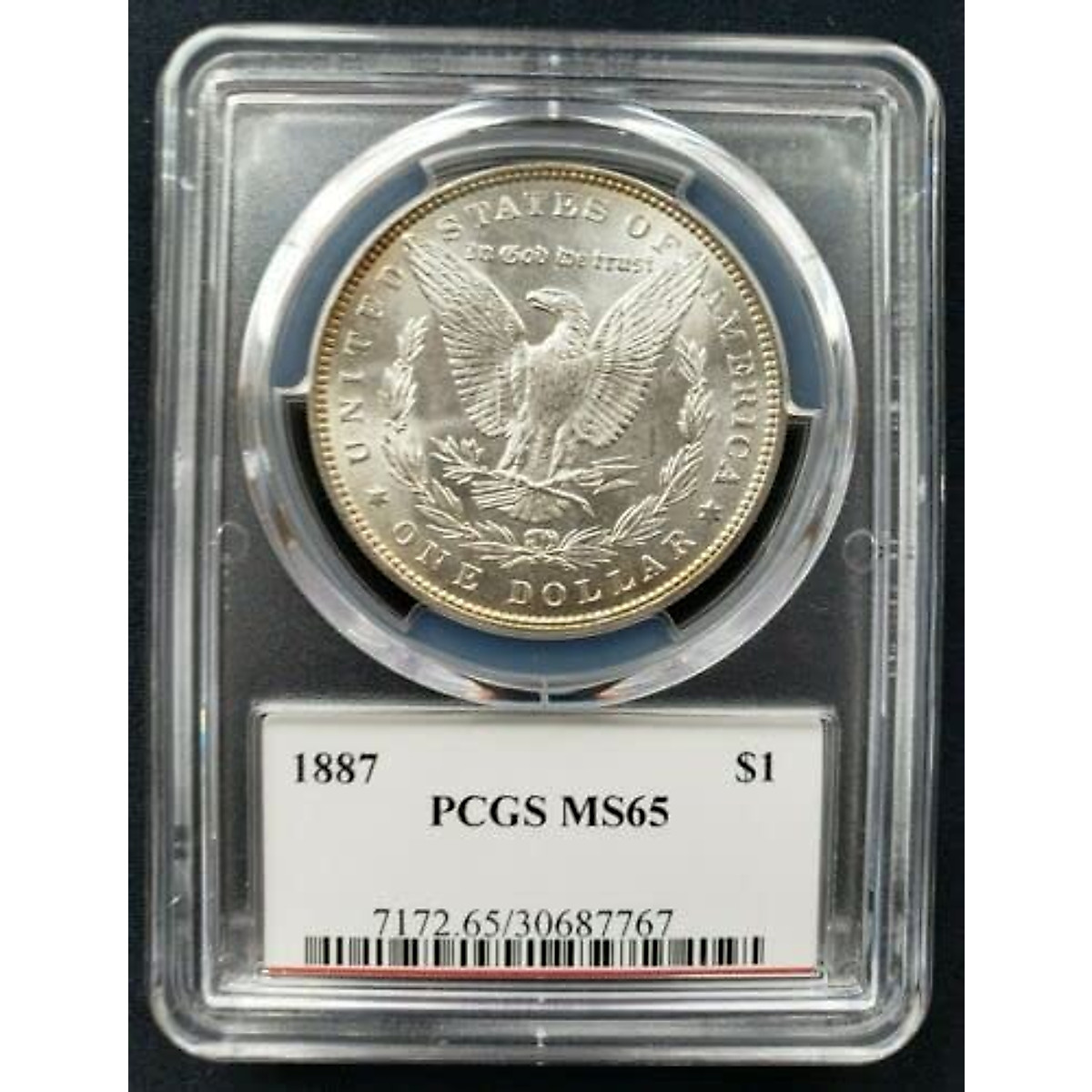 1887-P MS65 Morgan Silver Dollar Graded by PCGS