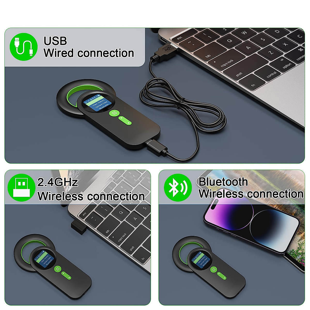 Alacrity Pet Microchip Scanner, Portable Animal Chip Reader Supports FDX-B (ISO11784/85) and EMID Tags