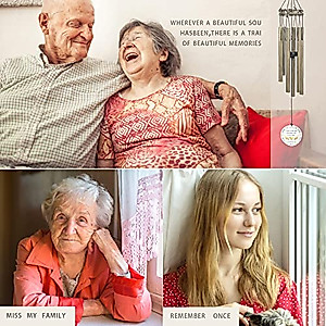 Wind Chimes for Outside,Memorial Wind Chimes with Tree of Life Symbol,Sympathy Wind Chimes for Loss of Loved One,Windchimes in Memory of a Loved One,Tree of Life Wind Chimes Perfect for Garden Decor