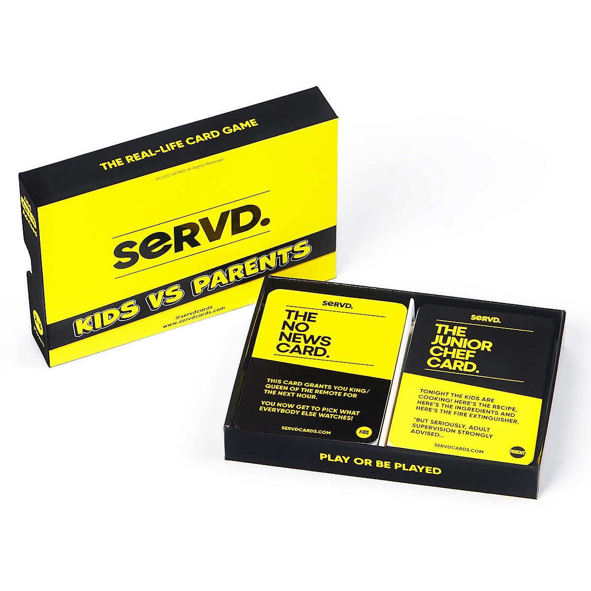 SERVD - Kids Vs Parents - The Hilarious Real-Life Family Card Game | The Ultimate Gift for Christmas, Birthday & Family Fun | Unique Family Strategy Game for Kids, Teens, Parents & Whole Family