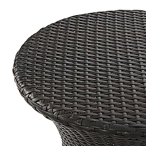 Christopher Knight Home Adriana Outdoor Wicker Accent Table, Multibrown