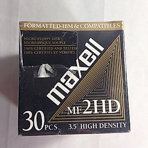 Maxell MF2HD 3.5" High Density Floppy Disks-30 Pack