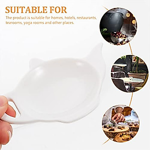 Ceramic Teabag Coaster Tea Bag Squeezer Ketchup Seasoning 2Pcs Tea Bag Rest Teaspoon Rest Tea Holder Tea Bag Holder Ceramic Tea Bag Holders for Tea Bag Tea Bag Holder Organizer