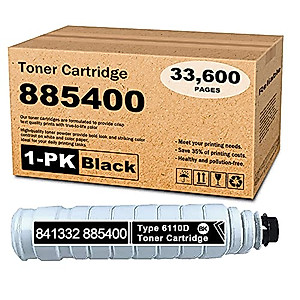 1 Pack Type 6110D 6075 6110D 841332 885400 Toner Cartridge Black Compatible Replacement for Ricoh SP 9100DN MP 9002SP MP 6503 MP 7503 MP 9003 MP 7500 MP 6002 MP 7502 Printer Cartridge