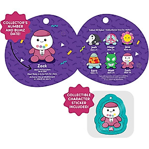 BumBumz 4.5-inch RetroBumz Plush 5-Pack - Yin Yang Josh, Peace Symbol MEGS, Flower Jess, Lava Lamp Sara, Alien Matt Collectible Stuffed Toys - from The Makers of Original Squishmallows
