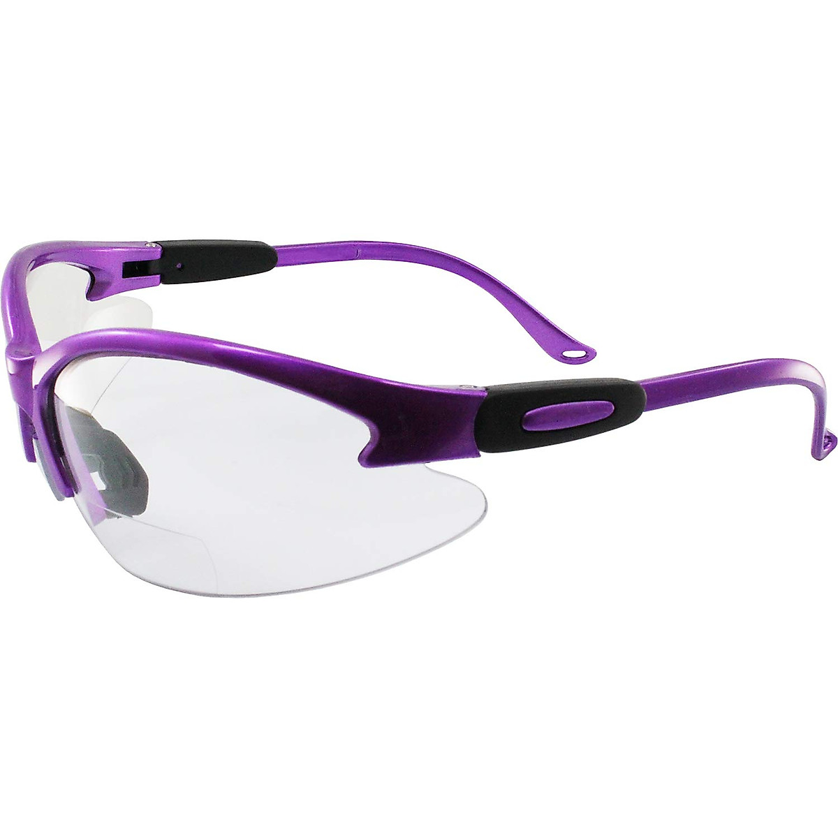 Birdz Eyewear Flamingo Women's Work Safety Glasses Bifocals Readers Purple Frame + 1.5 Magnification Clear Lenses