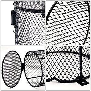 MODUODUO Reptile Lampshade Anti-Scald Heating Lamp Guard 100W 100W Ceramic Lamp & Heater Guard for L Lizards Spider Scorpion Protection