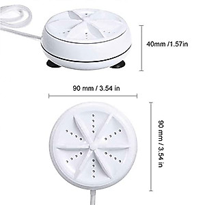 astideer Portable Mini Washing Machine Dishwasher Turbo Washer, Ultrasonic Waves with USB Power & US Plug, Stain Removing, Water Energy Saving, for Personal Laundry Travel Business