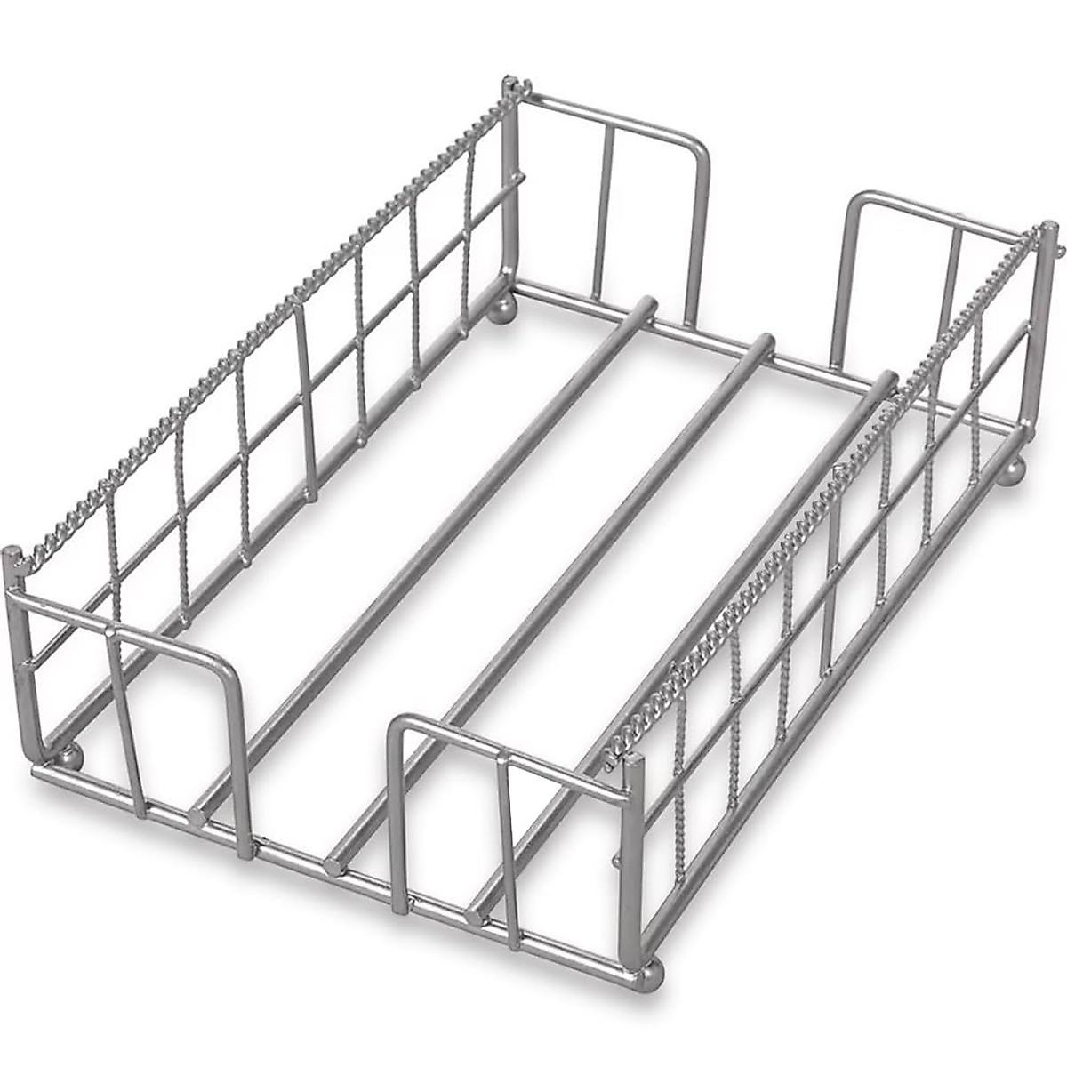 Elegant Silver Guest Towel Caddy - 8.25"H x 5"W x 2.25"D (1 Pc.) - Space-Saving, Premium Metal Design - Perfect for Events