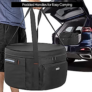 SAMDEW 19-in Fire Pit Bag Compatible with Outland Firebowl 893 870 823, Outdoor Fire Bowl Carry Bag for 19-in Propane Gas Fire Pit, Portable Fire Pit Storage Case for Travel & Camping, Bag Only