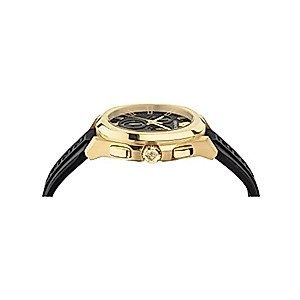 Versace Mens Black 43 mm Geo Watch VEZ800221