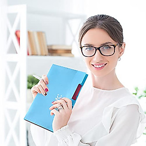 CLOUDIA Letter A4 Paper Expanding File Folder - Pockets Accordion Document Organizer (Light Blue)