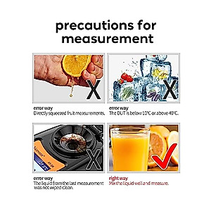 Aicevoos Digital Sugar Brix Refractometer brix Meter Automatic Temperature Compensation Range 0-35%，±0.2% Precision, Perfect for Fruits, Juices, Vegetables, Drinks and Coffee