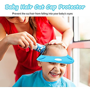 Hooyyene Baby Shower Cap for Hair Washing, Soft Silicone Adjustable Shower Hat for Baby, Bath Hat for Toddlers, Shower Visor for Kids Children