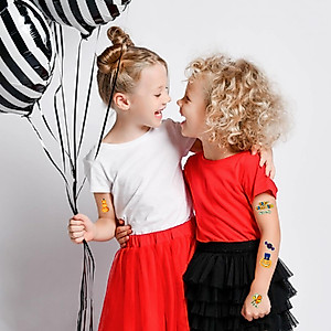 Partywind 135 Styles Luminous Halloween Tattoos, Glow Halloween Treats for Kids Party Supplies Favors Decorations, Cute Halloween Games Toys for Trick or Treat Party (12 Sheets)