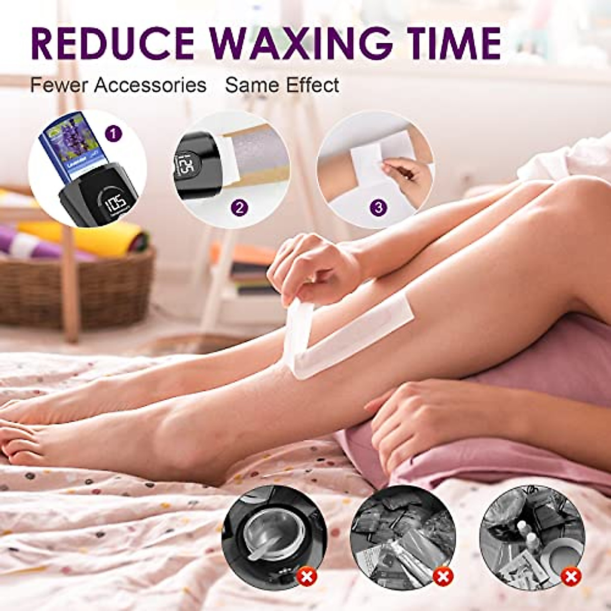 Xaninp Roll on Wax,Wax Cartridge for Hair Removal,Wax Roller Refill for Arms Legs Hands Toes Back Chest Heated Roller Kit 3.52 Ounce (4 pack)