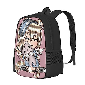 DHOUTSL Backpacks Gacha Game Life Anime Laptop Backpack Unisex Multipurpose Double Shoulder Bag for Camping Travle Work Hiking Gifts