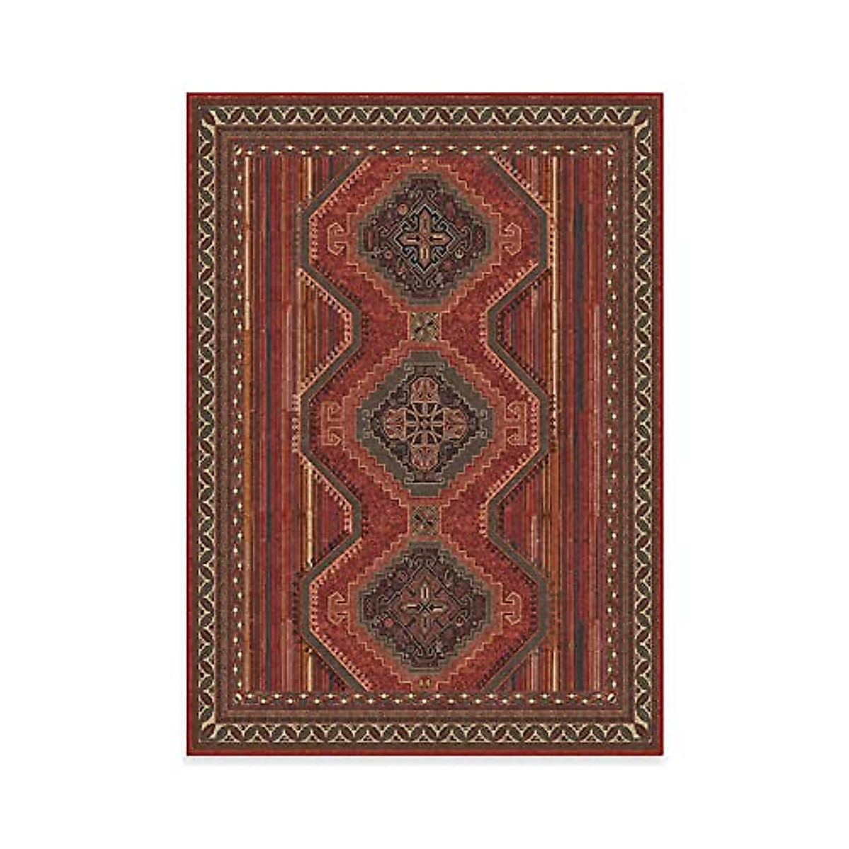 RUGGABLE x Star Wars Washable Rug - Perfect Boho Area Rug for Living Room Bedroom Kitchen - Child Friendly - Stain & Water Resistant - The Mandalorian: Mandalore Scarlet Red 5'x7' (Standard Pad)