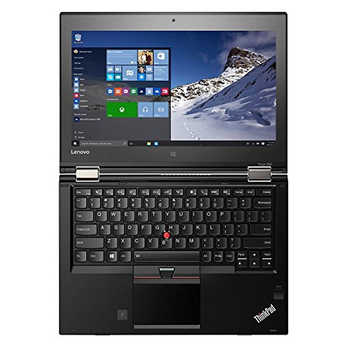 Lenovo Thinkpad Yoga 260 2-in-1 Business Laptop - 12.5in; IPS Touchscreen (1366x768), Intel Core i5-6200U, 180GB SSD Opal2, 8GB DDR4, Backlit Keys, Windows 10 Pro - Black (Renewed)
