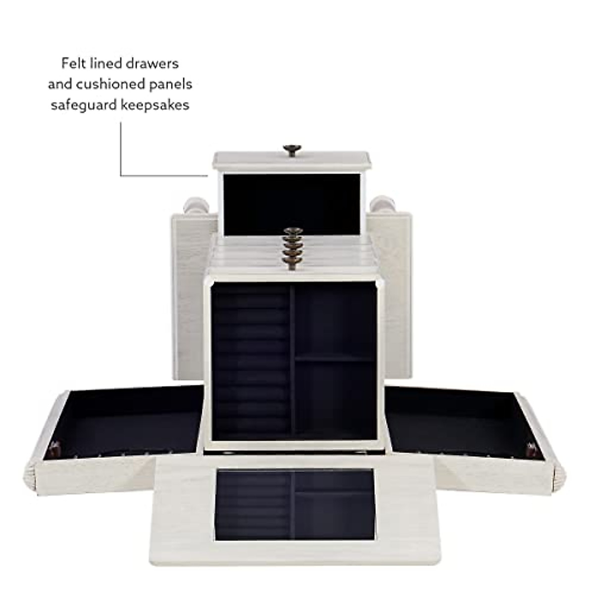 Powell Darcy Off White Jewelry Armoire