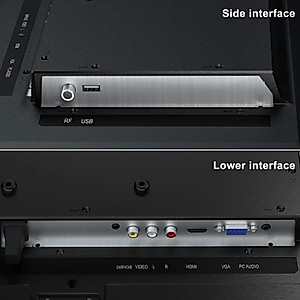 TuTu 22-inch TV,60Hz 1080P FHD LED Television and Monitor with Dolby Audio for Home or Office 22in Flat-Screen TV with HDMI,USB,VGA,RCA(2023 Model)