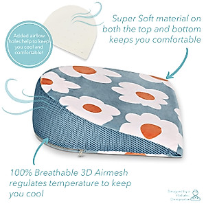 TinyYears Pregnancy Wedge Pillows for Sleeping | Breathable Maternity Wedge Pillow | Memory Foam Pregnancy Pillow | Side Sleeper Pregnancy Belly Support Pillow | Provides Support While Side Sleeping