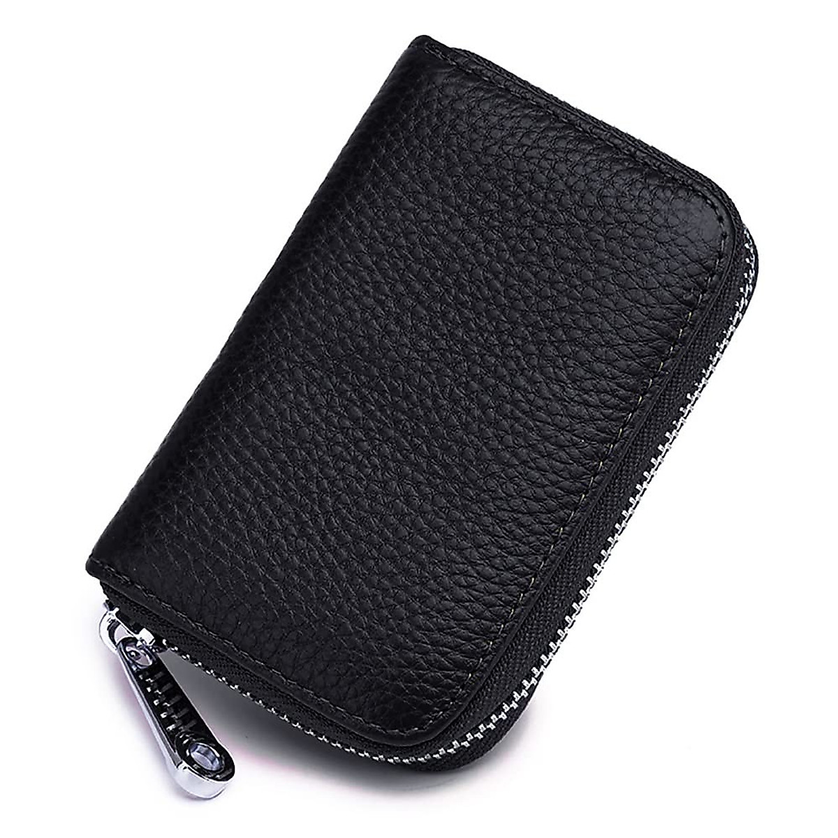 EASTNIGHTS Credit Card Wallet Leather RFID Blocking Credit Card Holder for Men or Women 14 Slots Compact Size (black)
