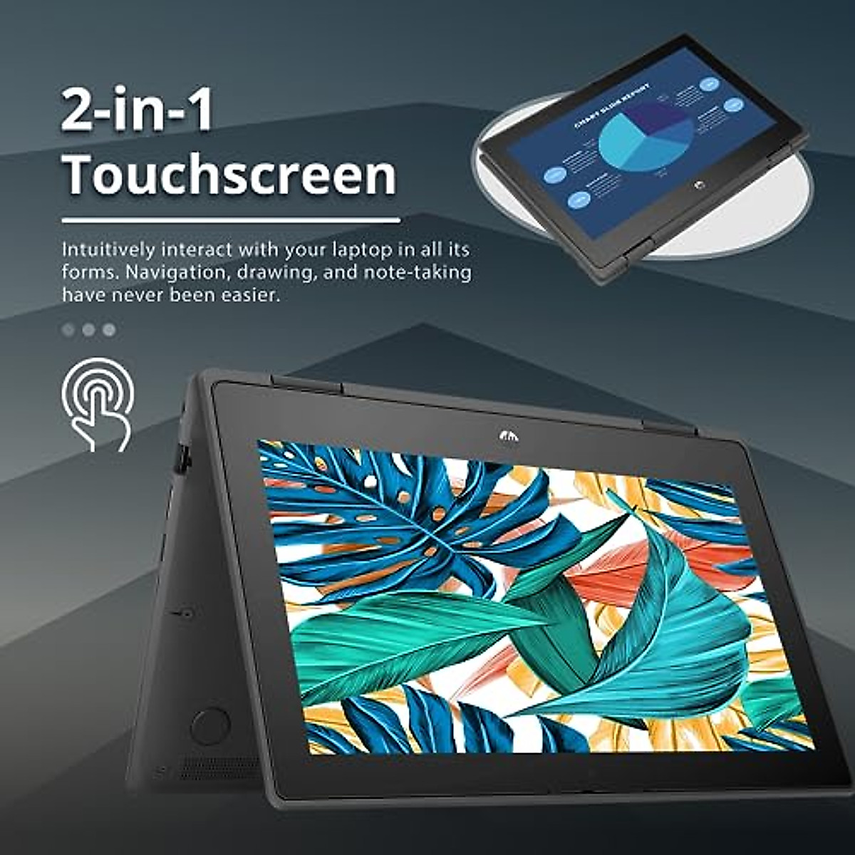 HP 2022 11.6" Pro x360 Fortis G9 Multi-Touch 2-in-1 Laptop, Intel pentium N6000 Processor, 8GB RAM, 128GB PCIe SSD, Intel UHD Graphics, 720p Webcam, HDMI, Stylus Pen, Win 11 Pro, Black