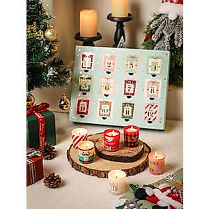 12 Days Christmas Scented Candles Gift Set for Women Advent Calendar Candle Gift 12PCS 1 oz Soy Wax Candles Christmas Birthday Gift for Men