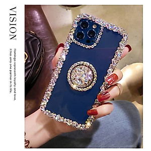 redecarie for Galaxy Note 10 Plus Case,Luxury Bling Glitter Diamond Ring Holder Kickstand Sparkle Crystal Rhinestone Women Girls Kids Clear Protective Phone Cover for Samsung Galaxy Note 10 Plus