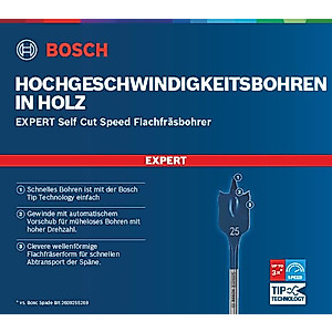 Bosch Professional 6X Expert SelfCut Speed Spade Drill Bit Set (Ø 14-24 mm, Accessories Rotary Impact Drill)