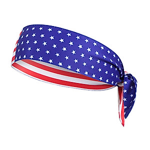 IPENNY Head Tie & Sports Headband - Sweat Wicking Tennis Bandana - Tie Back Sweatband for Men, Women, Kids & Pirates - Athletic Hair Band/Wrap for Karate, Basketball, Softball, Running & Workout
