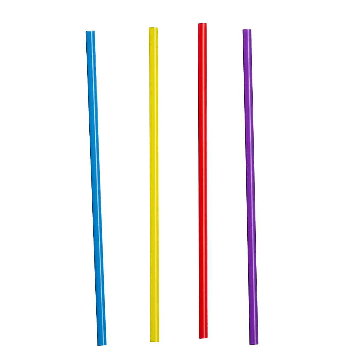 Disposable Plastic Drinking Straws - 7.75" High… (Assorted Colors, 250 Count)