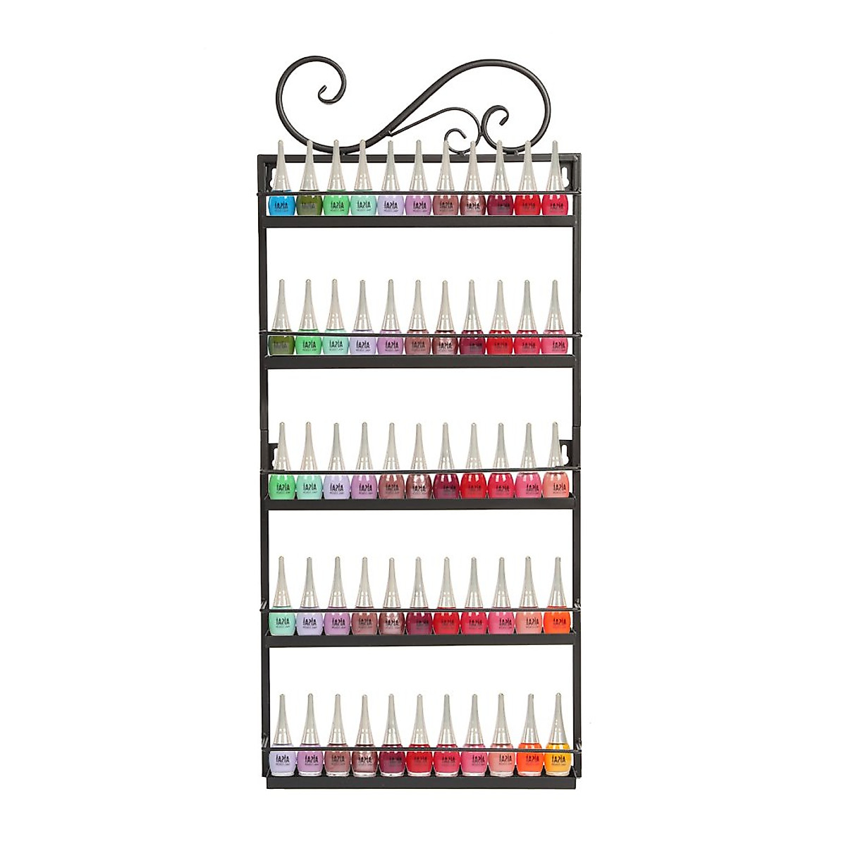 DAZONE 3 in 1 Nail Polish Wall Rack Organizer Holds 200 Bottles Nail Polish Shelf 3 pcs Included Black