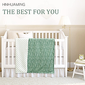 Baby Diaper Changing Pad Cover Cradle Mattress Sheets,Baby Blankets, Sage Minky Toddler Blanket for Boys Girls, Dotted Backing, Double Layer, Crib Receiving Blanket