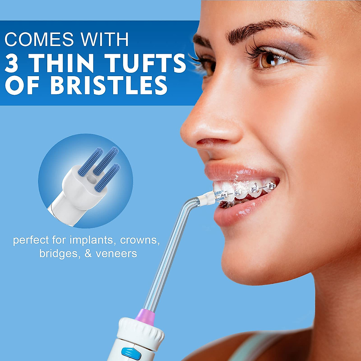 Plaque Seeker Replacement Tips for Waterpik Water Flosser and Other Brand Oral Irrigator 4 Packs