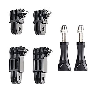 HSU Adjust Arm Straight Joints Mount, Long and Short Same Direction Straight Joints Mount for GoPro Hero 11 10 9 8 7 6 5 4 3 3+ 2 1, AKASO Campark and Other Action Cameras