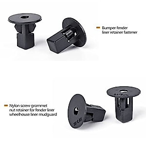 120Pcs Fender Flare Clips, Xislet Retainer Fastener Rivets for Bumper Fender Liner 90189-06065 Compatible with Toyota 4Runner Tacoma RAV4 Replace 75495-35010 75397-35010 90189-06013