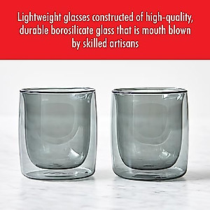 ZWILLING Sorrento 2-pc Double-Wall Tumbler Glass Set - Smoke Grey
