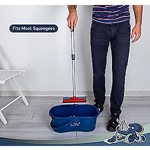 DSV Standard Professional 3.2 Gallon (12L) Cleaning Bucket | Pour Spout & Comfort-Grip Handle | Wash Bucket Ideal for Squeegees and Washers up to 17inch Length | Household Cleaning Supplies