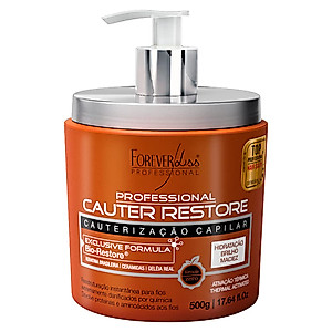 Forever Liss Cauter Restore Formaldehyde - Free Cauterization - Instantaneous Restructuring for Hair Extremely Damaged- 500g/17, 63fl.oz