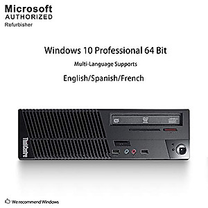 Lenovo ThinkCentre Small Form Desktop PC Computer Package, Intel Quad Core i5 up to 3.6GHz, 8G DDR3, 1T, USB 3.0, VGA, DP, 20 Inch LCD Monitor(Brands May Vary), Keyboard, Mouse, Win 10 Pro 64(Renewed)