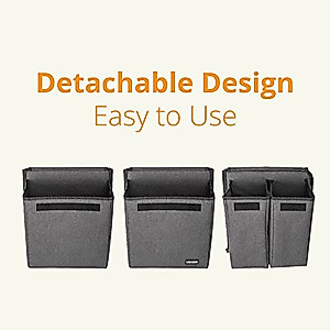 VEHEBE Trunk Organizer for Car, Large Capacity, Never floppy, Super Security Hook & Loops, Sturdy Material, Detachable Car Organizer, Insulated Bag included