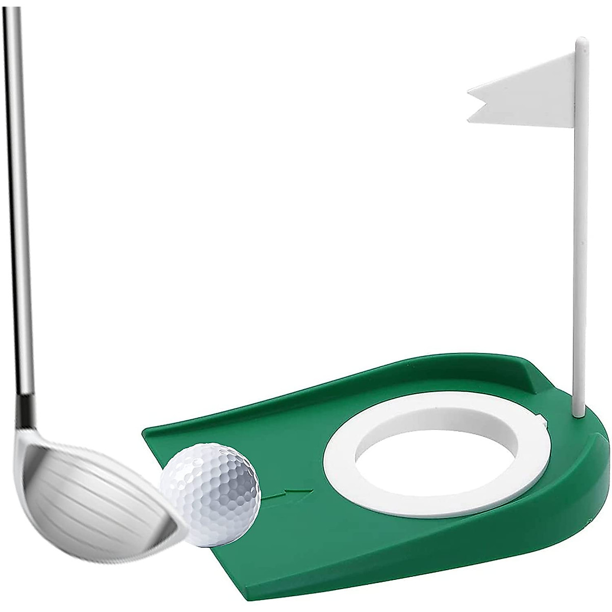 Putting Cup Indoor Outdoor Practice Training Aids with Flag Plastic Putting Cup Putting Hole Putter Regulation Cup