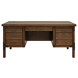 Martin Furniture HALF PEDESTAL DESK, Brown