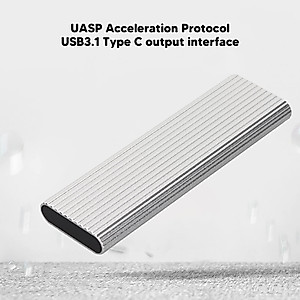M.2 SSD Enclosure Adapter, Tool- USB C 3.1 to M.2 SATA PCIe M Key, PCIe B, M Key SSD Solid State Drive External Enclosure, Compatible with SATA 2242 2260 2280