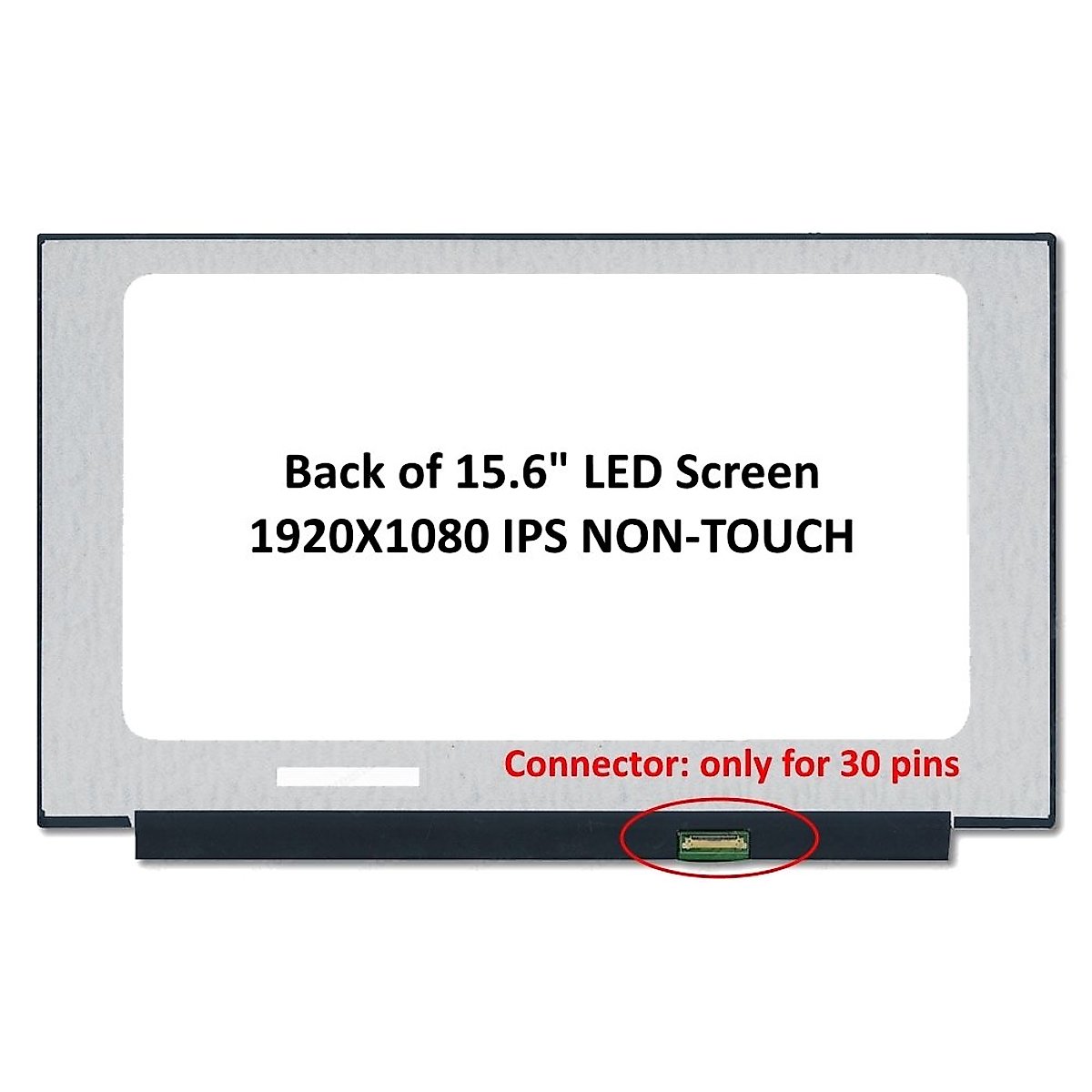 FULLCOM New 15.6" IPS FHD 1080P Matte Laptop LED LCD Replacement Screen/Panel Compatible with B156HAN02.1 HW0A B156HAN02.1 HW7A B156HAN02.1 HW4A B156HAN02.1 HW9C N156HCA-EAC (Non-Touch)