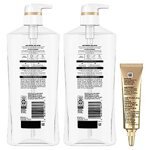 Pantene Shampoo Twin Pack with Hair Treatment, Volumizing Shampoo for Volume & Body, Safe for Color-Treated Fine Hair, 27.7 Fl Oz Each, 2-Pack + Miracle Rescue Shot (0.5 Oz)