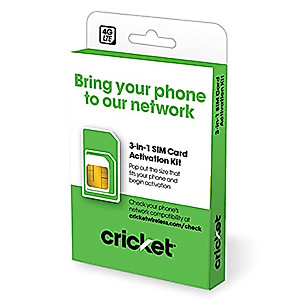 Cricket Wireless 3-in-1 SIM Kit - Bring Your Own Phone - 2.0